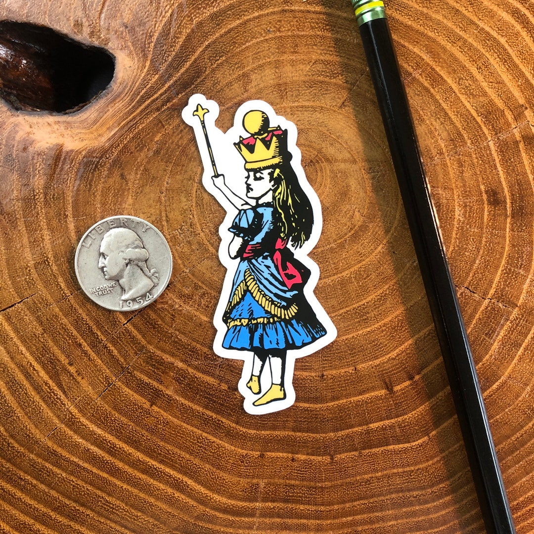 Queen Alice in Wonderland Sticker Hand Cut Handmade Die Cut Decal ...