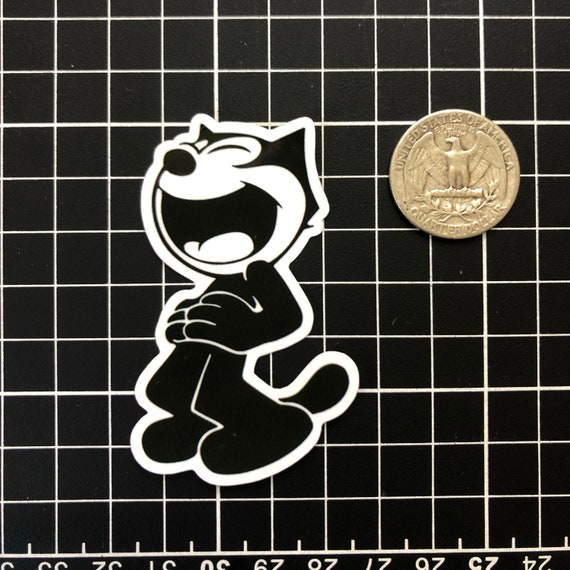 Felix the Cat Laughing Cartoon Die Cut Sticker Handmade | Etsy