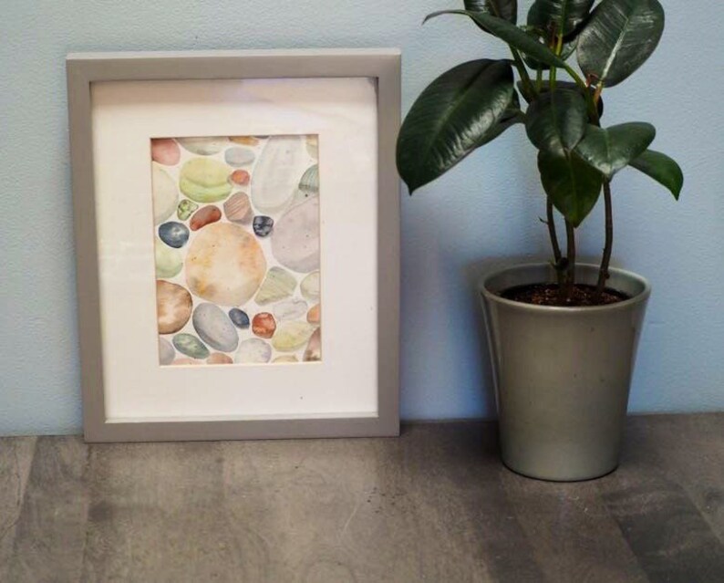 Pebbles - Original Watercolour - Etsy
