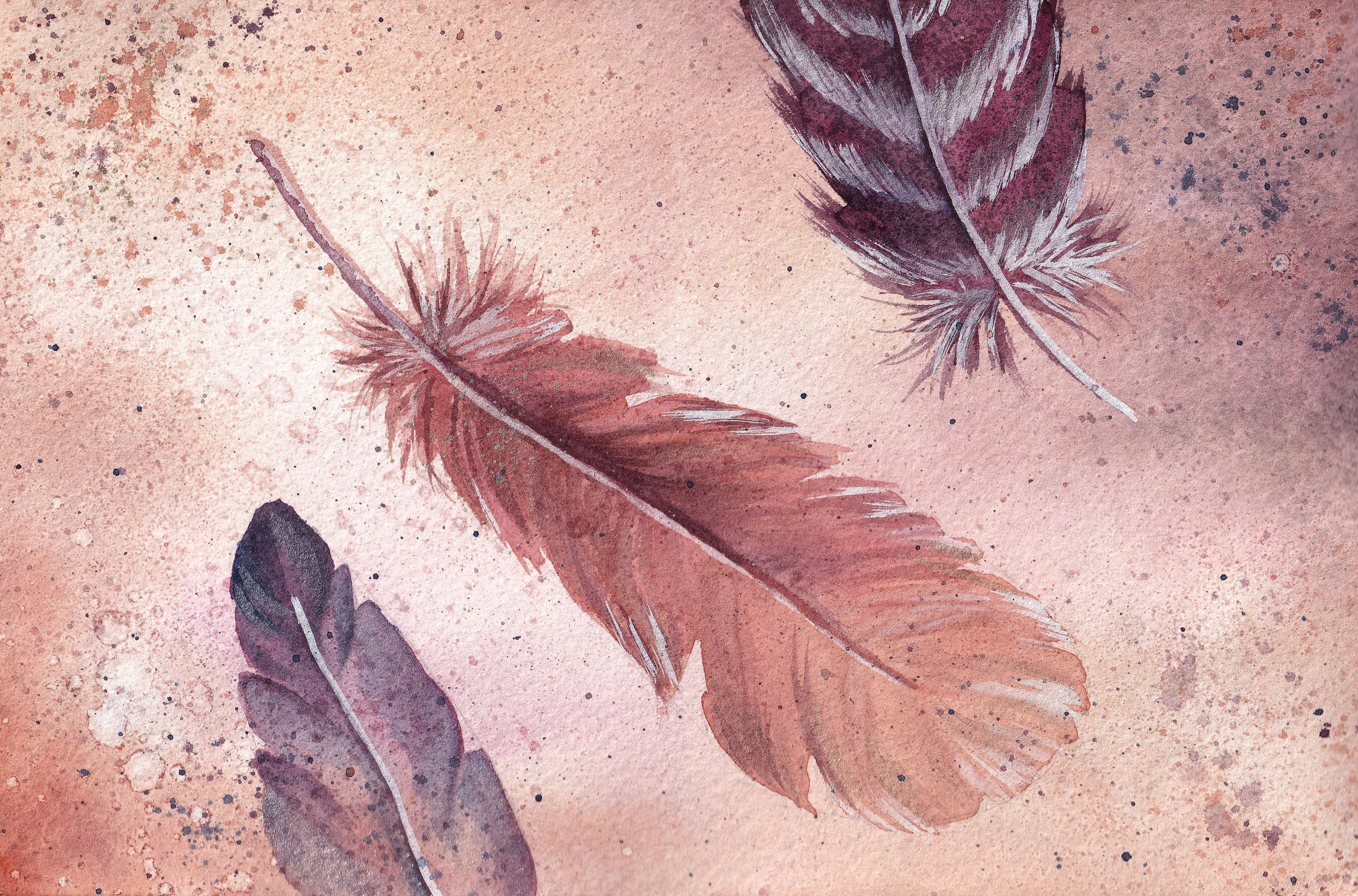 Feathers - Original Watercolour - Etsy