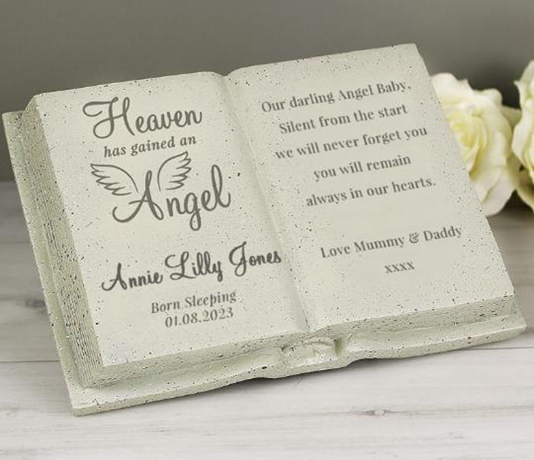 Little Angel Baby Personalised Memorial Graveside Ornament - Etsy