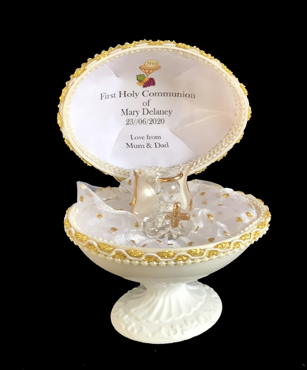First Holy Communion Angel Egg Personalised Gift Keepsake - Etsy