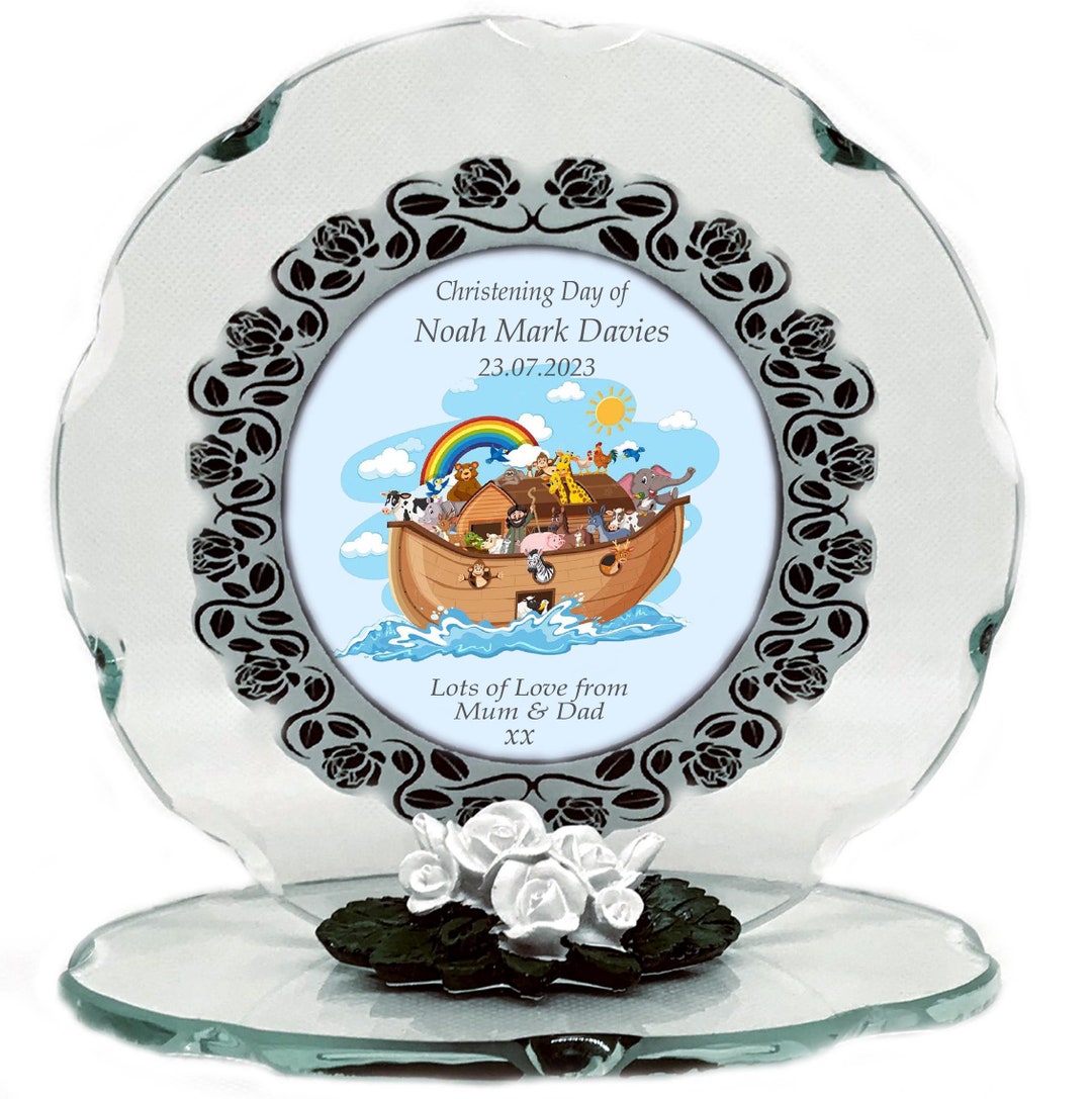 Noah's Ark Christening Baptism or Dedication Ceremony Personalised Gift ...