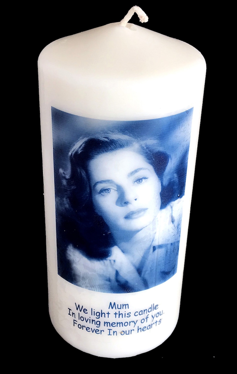 Personalised Memorial Candle With Photo and Message to Light in Memory ...