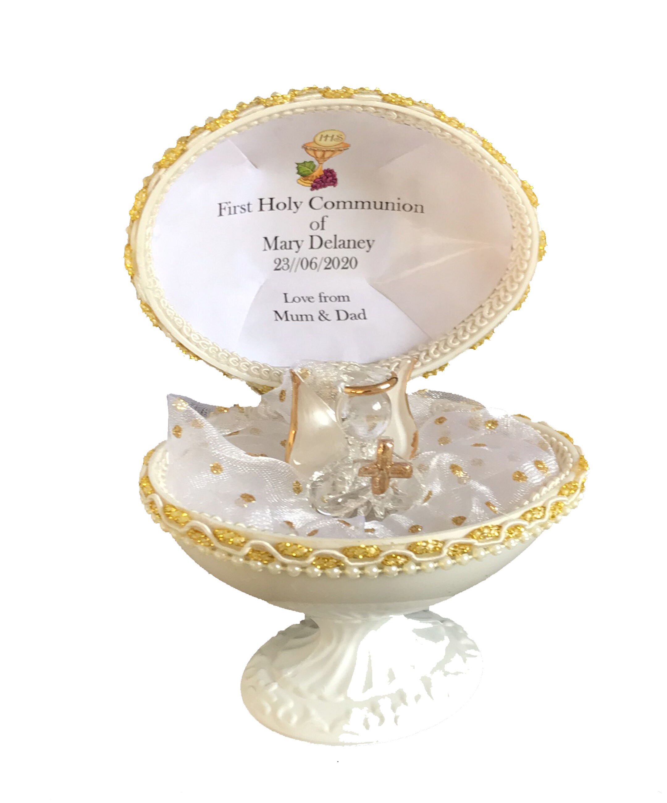 First Holy Communion Angel Egg Personalised Gift Keepsake - Etsy