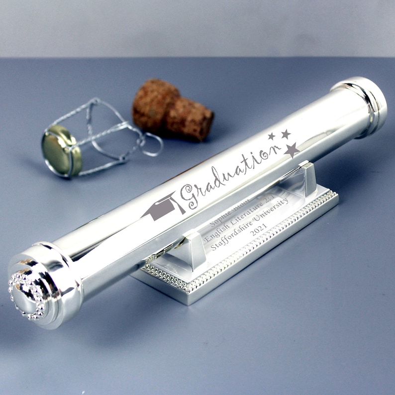 Graduation Silver Plated Certificate Holder Personalised Gift Keepsake ...