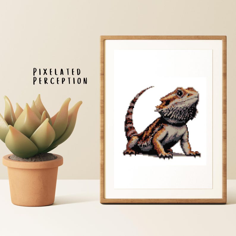 Bearded Dragon Cross Stitch Pattern | PDF Pattern | Instant Download - Etsy