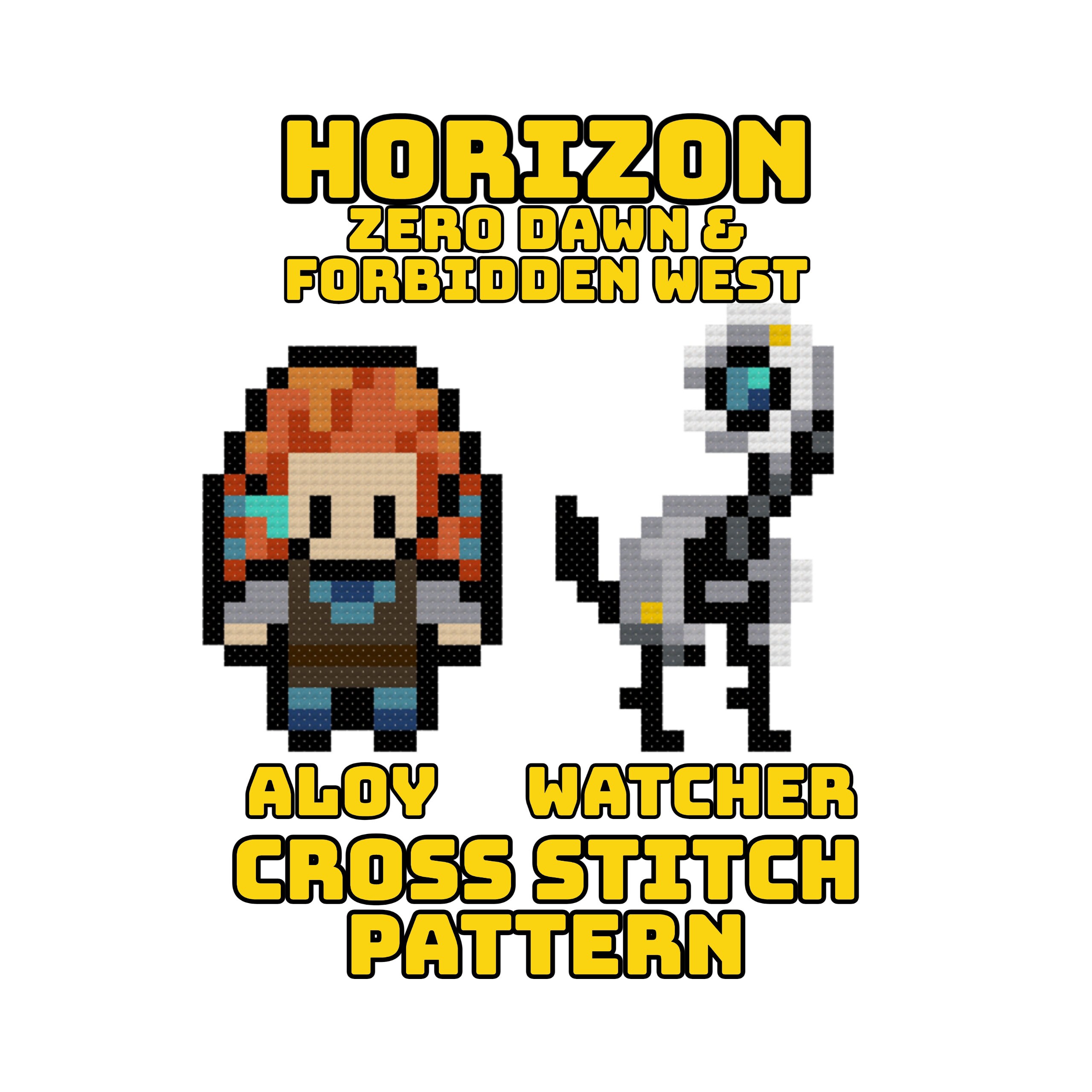Aloy Horizon Zero Dawn & Forbidden West Cross Stitch - Etsy