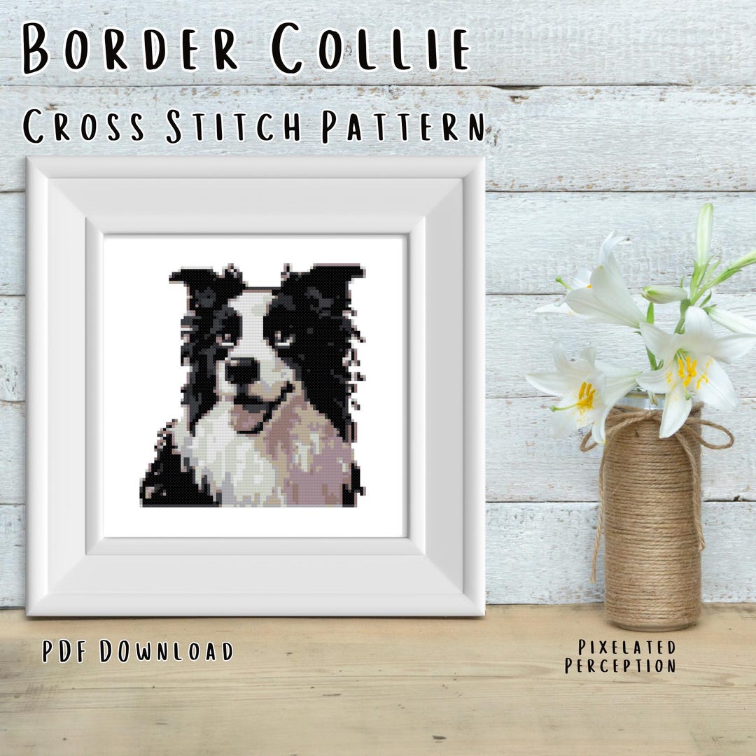 Border Collie | Cross Stitch Pattern | Instant Download | PDF Pattern ...