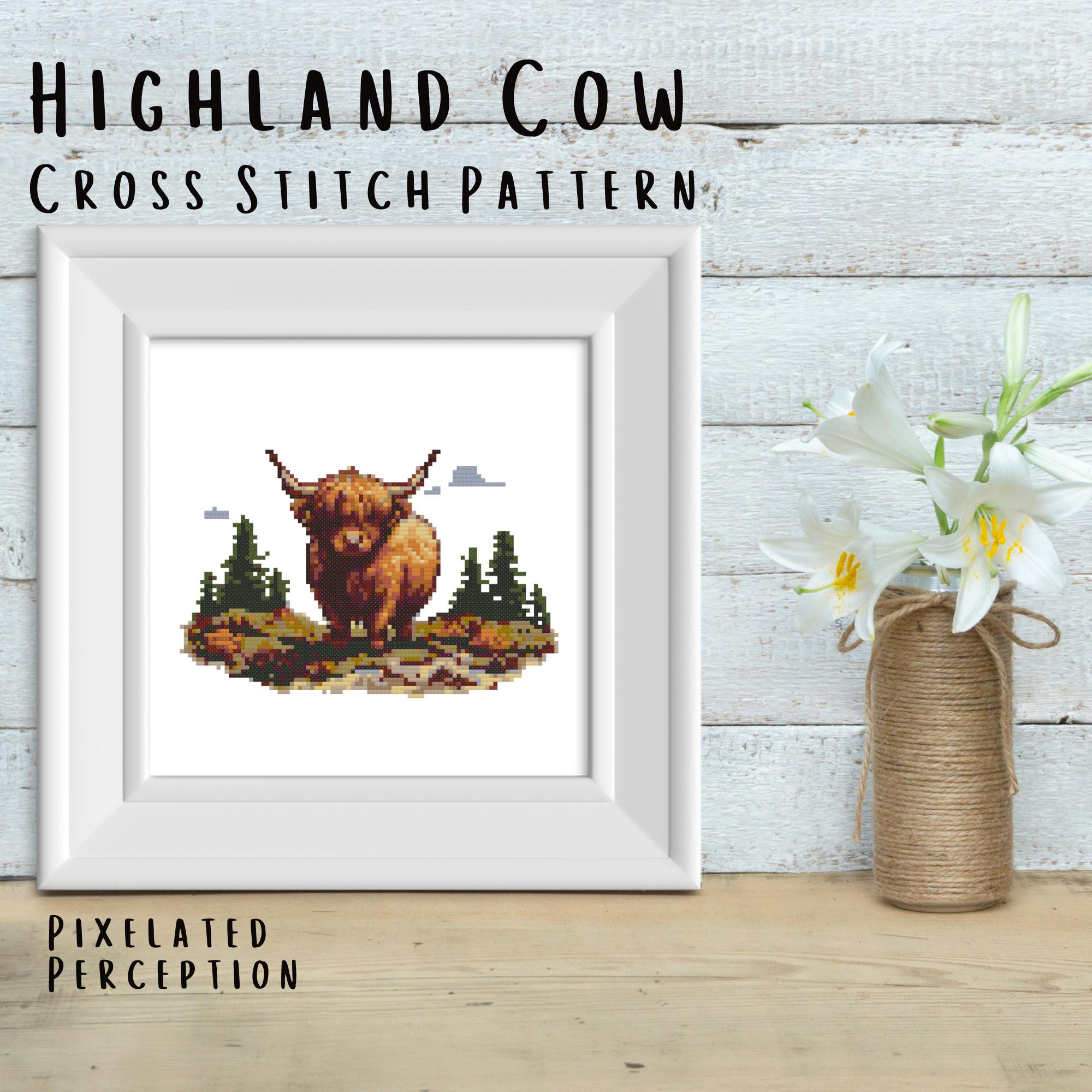 Scottish Highland Cow | Cross Stitch Pattern | PDF Pattern | Instant ...