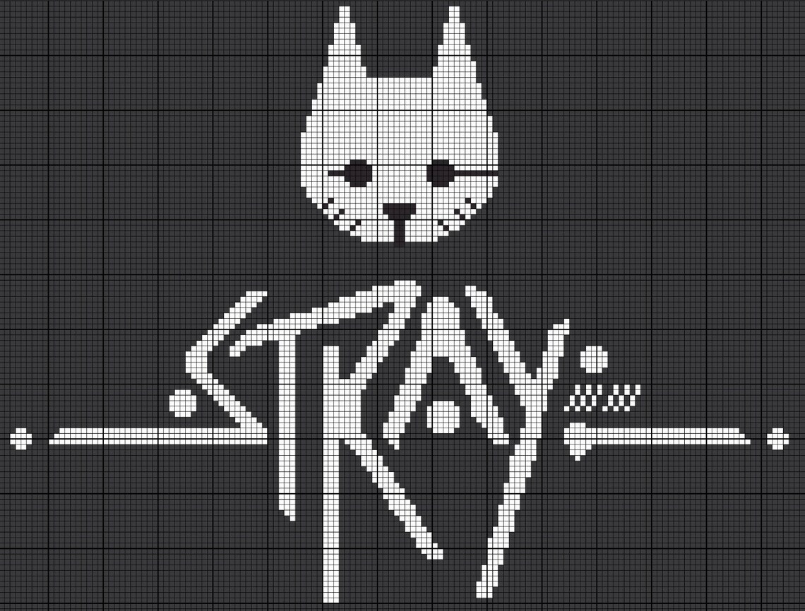 Stray Logo Cross Stitch Pixel Art Pattern Stray Video Game Instant Download PDF - Etsy