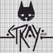Stray Logo Cross Stitch Pixel Art Pattern Stray Video Game Instant ...
