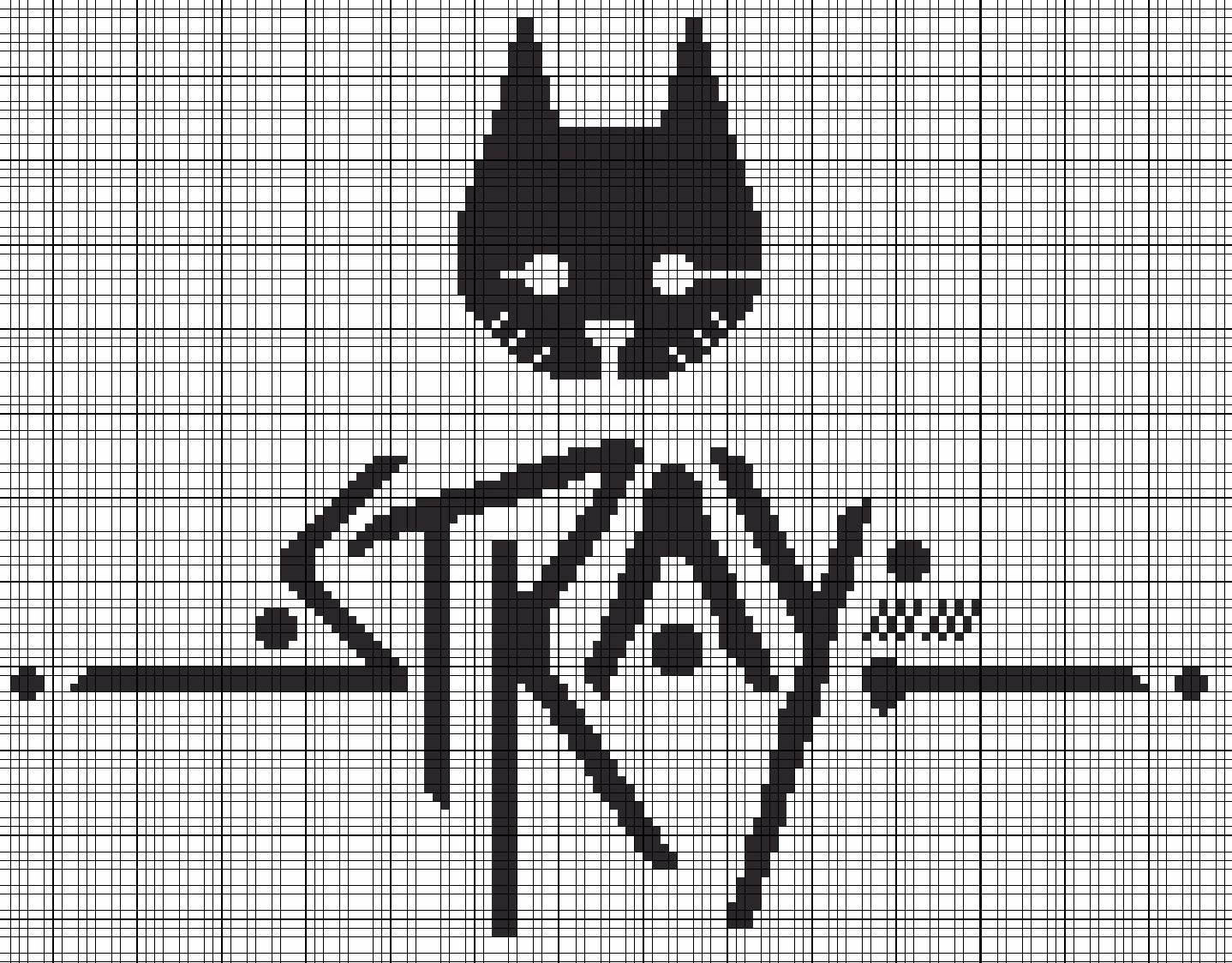 Stray Logo Cross Stitch Pixel Art Pattern Stray Video Game Instant ...