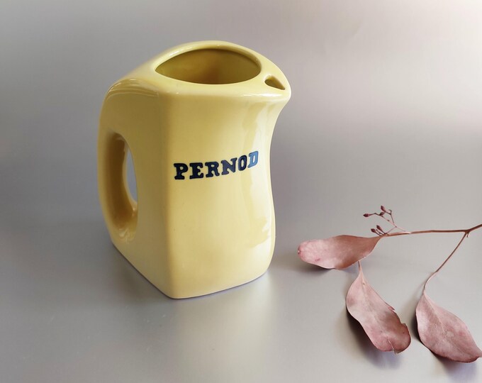 Pernod in Yellow Vintage "pernod" Jug Pitcher Bistro Ceramic Jug Retro ...