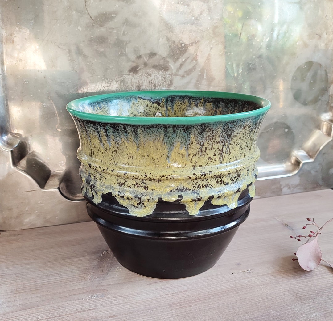 Rarely! Art Deco Fat Lava Planter for Indoor Plants Vintage 30-40 Years ...
