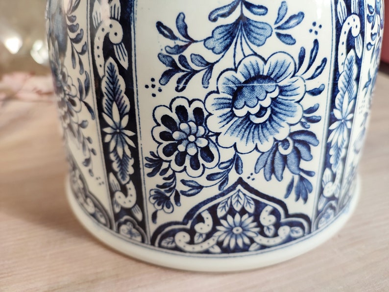 M18 DELFT Ceramic Planter Pot for Plants in Cobalt Blue With ...