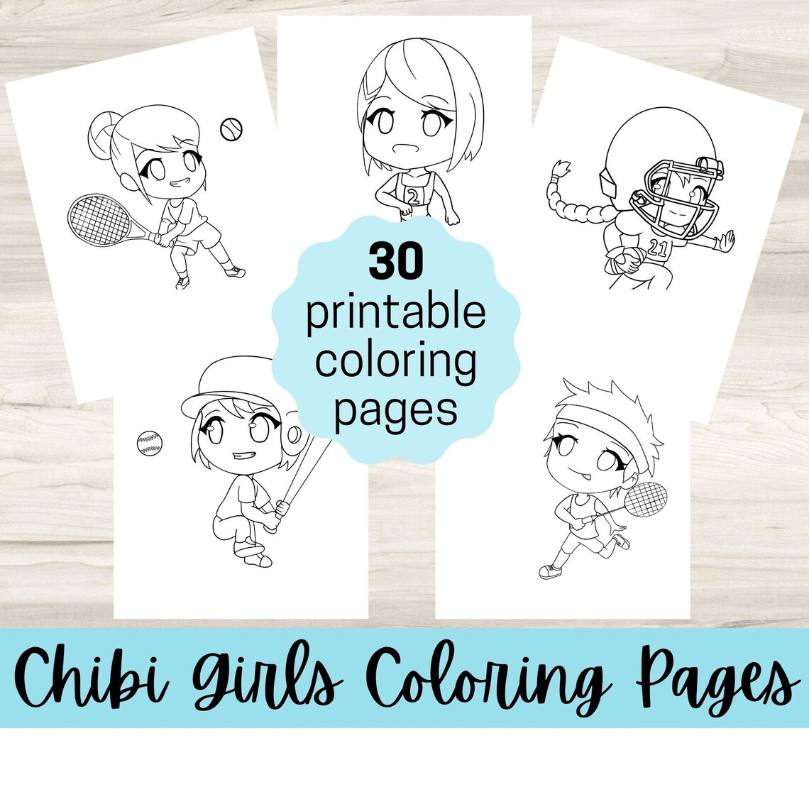 Chibi Girls Coloring Pages, 30 Printable Chibi Coloring Pages, Coloring ...