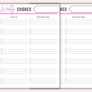 Cute to Do List Printable, Weekly to Do List, Chore Chart Printable ...