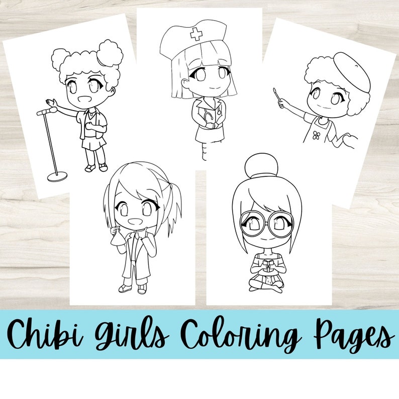 Chibi Girls Coloring Pages, 30 Printable Chibi Coloring Pages, Coloring ...