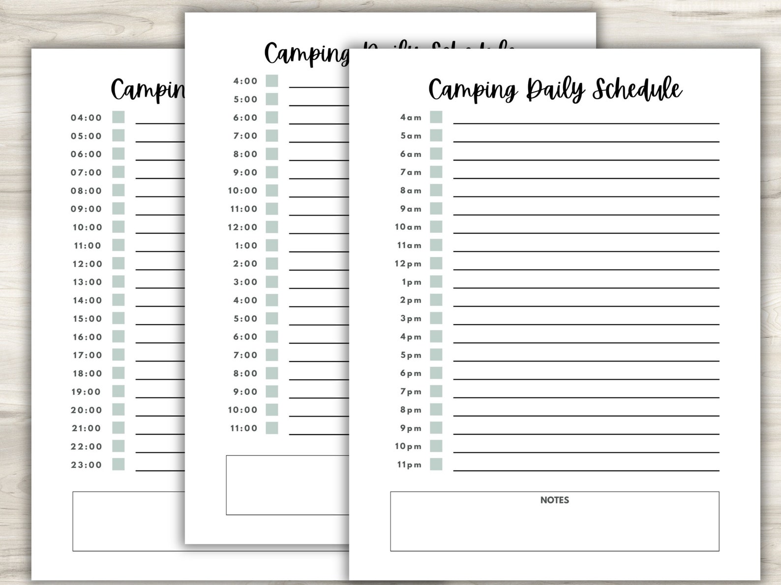 Printable Camping Journal & Logbook Bundle, Meal Planner, Packing List ...