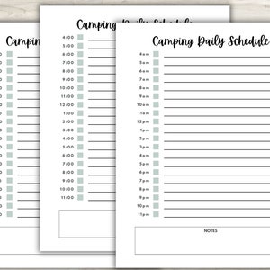 Printable Camping Journal & Logbook Bundle, Meal Planner, Packing List ...