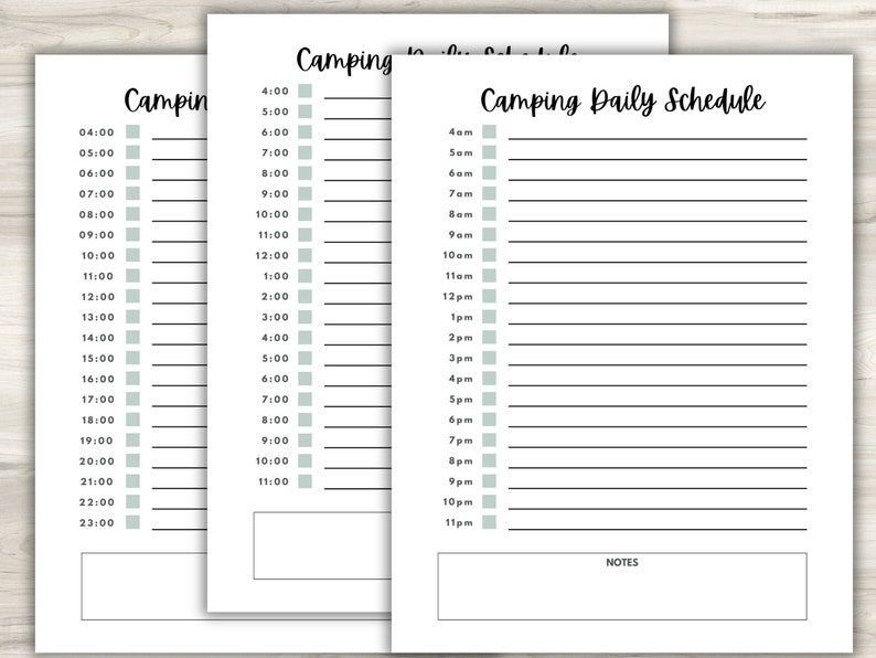 Printable Camping Journal & Logbook Bundle, Meal Planner, Packing List ...