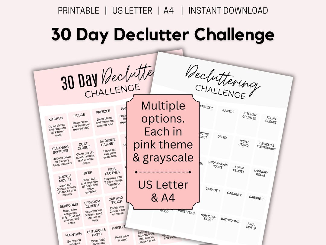 30 Day Declutter Challenge, 30 Day Declutter House, Cleaning Challenge ...