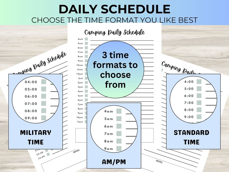 Printable Camping Journal & Logbook Bundle, Meal Planner, Packing List ...
