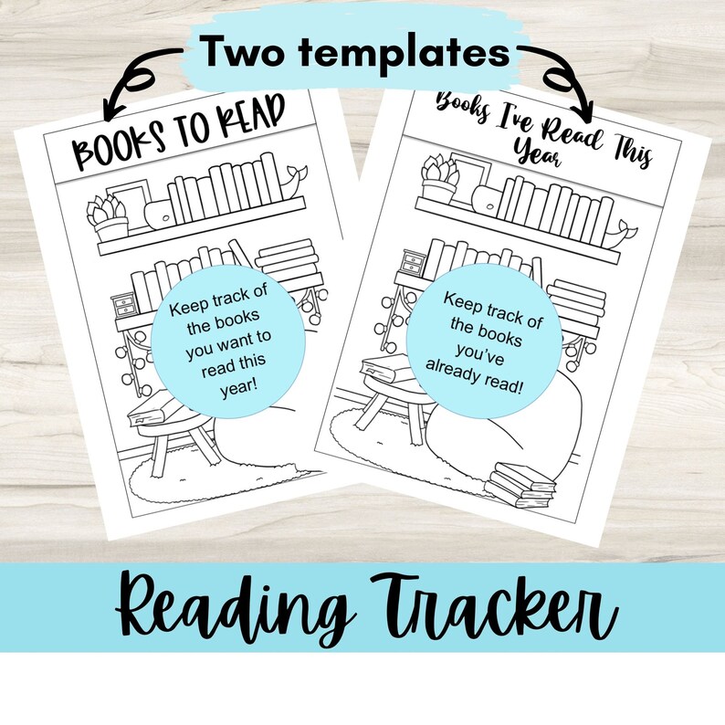 Books to Read Tracker Printable, Books I've Read, Yearly Monthly ...