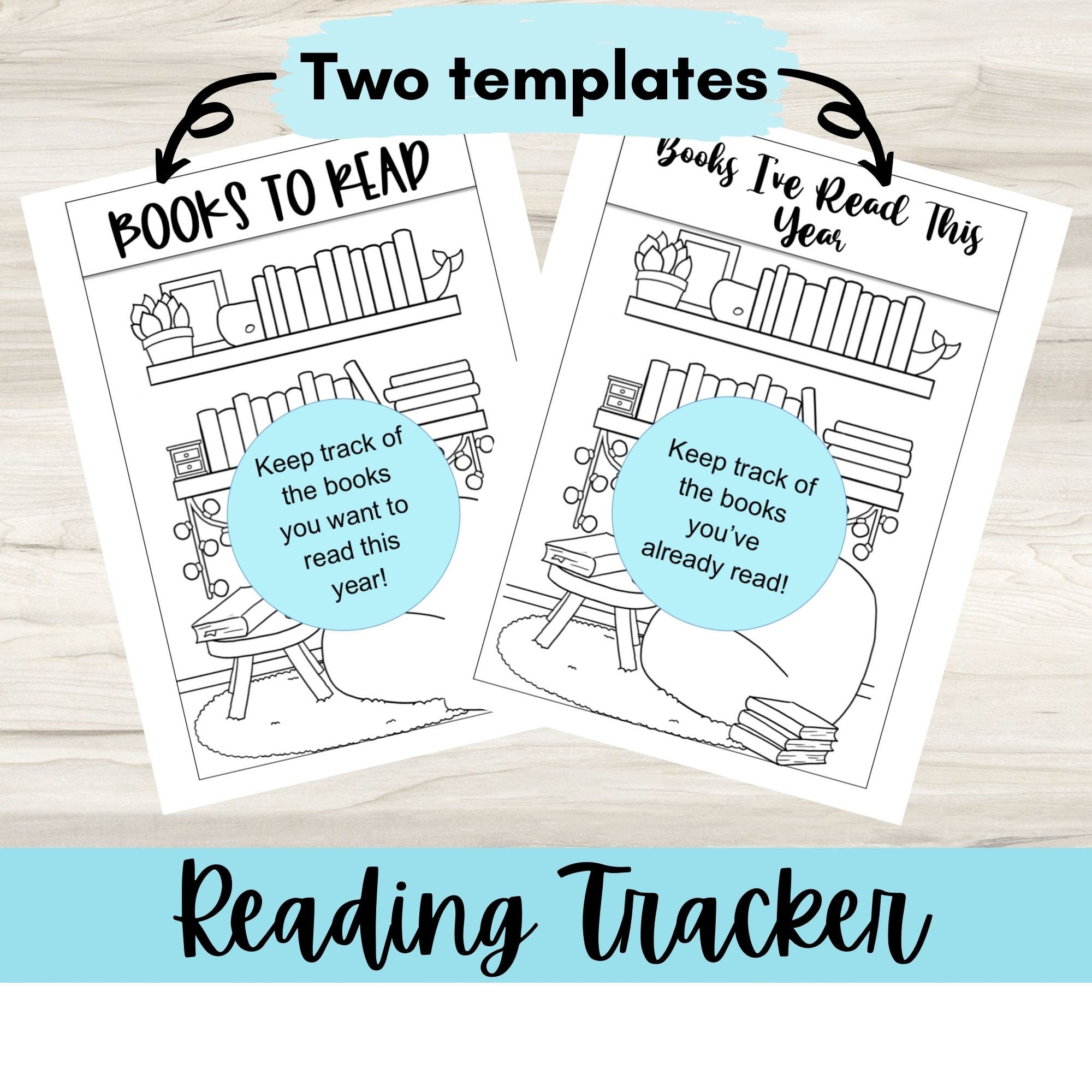 Books to Read Tracker Printable, Books I've Read, Yearly Monthly ...