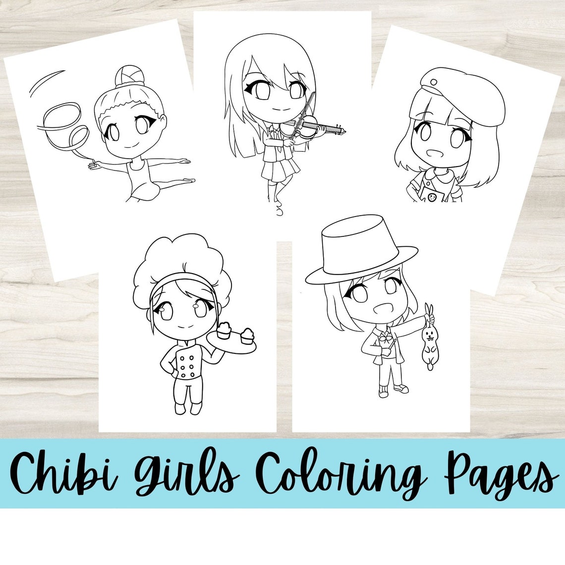 Chibi Girls Coloring Pages, 30 Printable Chibi Coloring Pages, Coloring ...