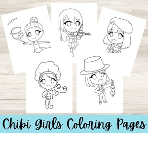 Chibi Girls Coloring Pages, 30 Printable Chibi Coloring Pages, Coloring ...