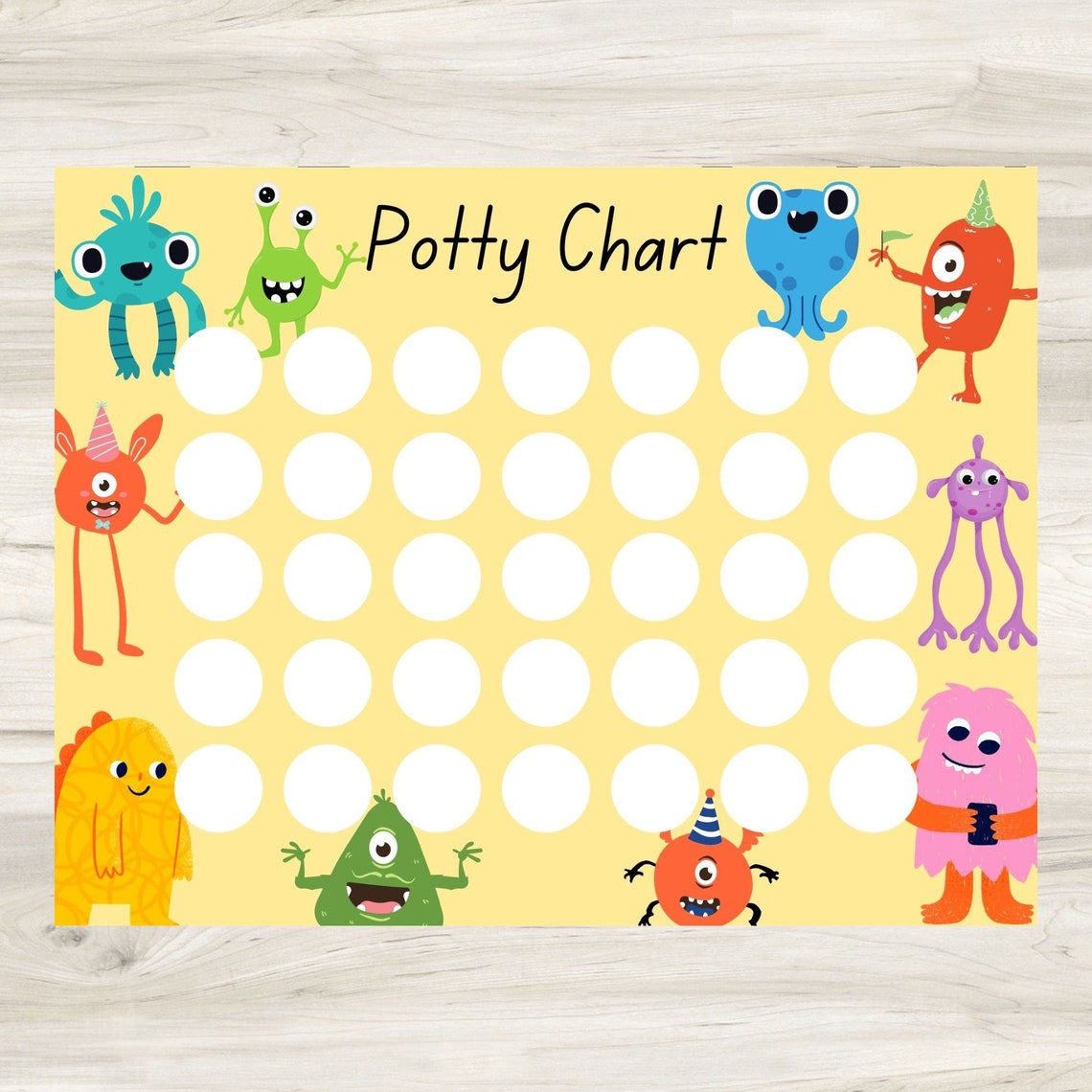 Potty Chart Printable for Kids, Set of 6 Boy Potty Charts, Toddler ...