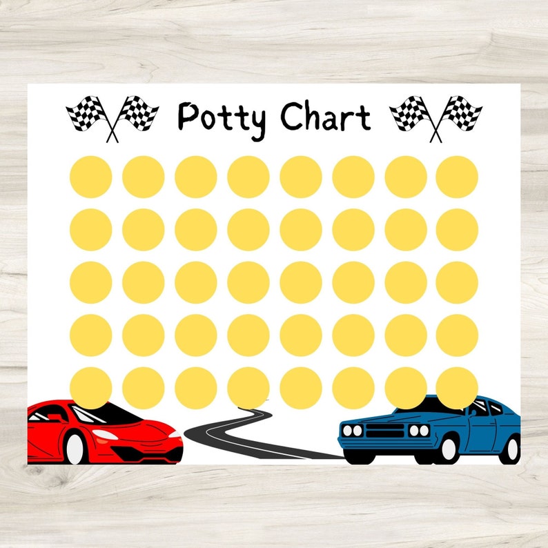 Potty Chart Printable for Kids, Set of 6 Boy Potty Charts, Toddler ...