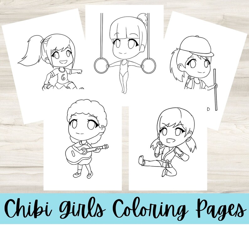 Chibi Girls Coloring Pages, 30 Printable Chibi Coloring Pages, Coloring ...