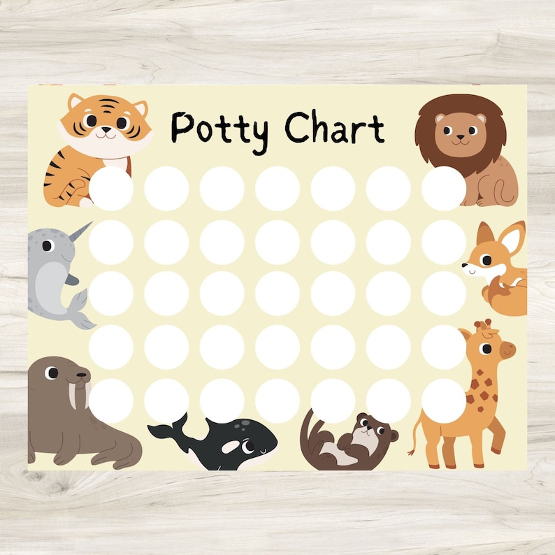Potty Chart Printable for Kids, Set of 6 Boy Potty Charts, Toddler ...
