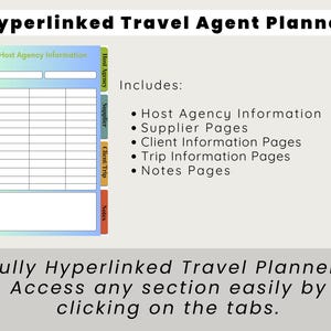 Digital Travel Agent Planner, Client Planner, Hyperlink Planner, Trip ...