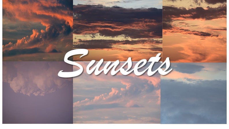 20 Sunset Sky Overlays Sunset Sky Beach Sky Overlays | Etsy