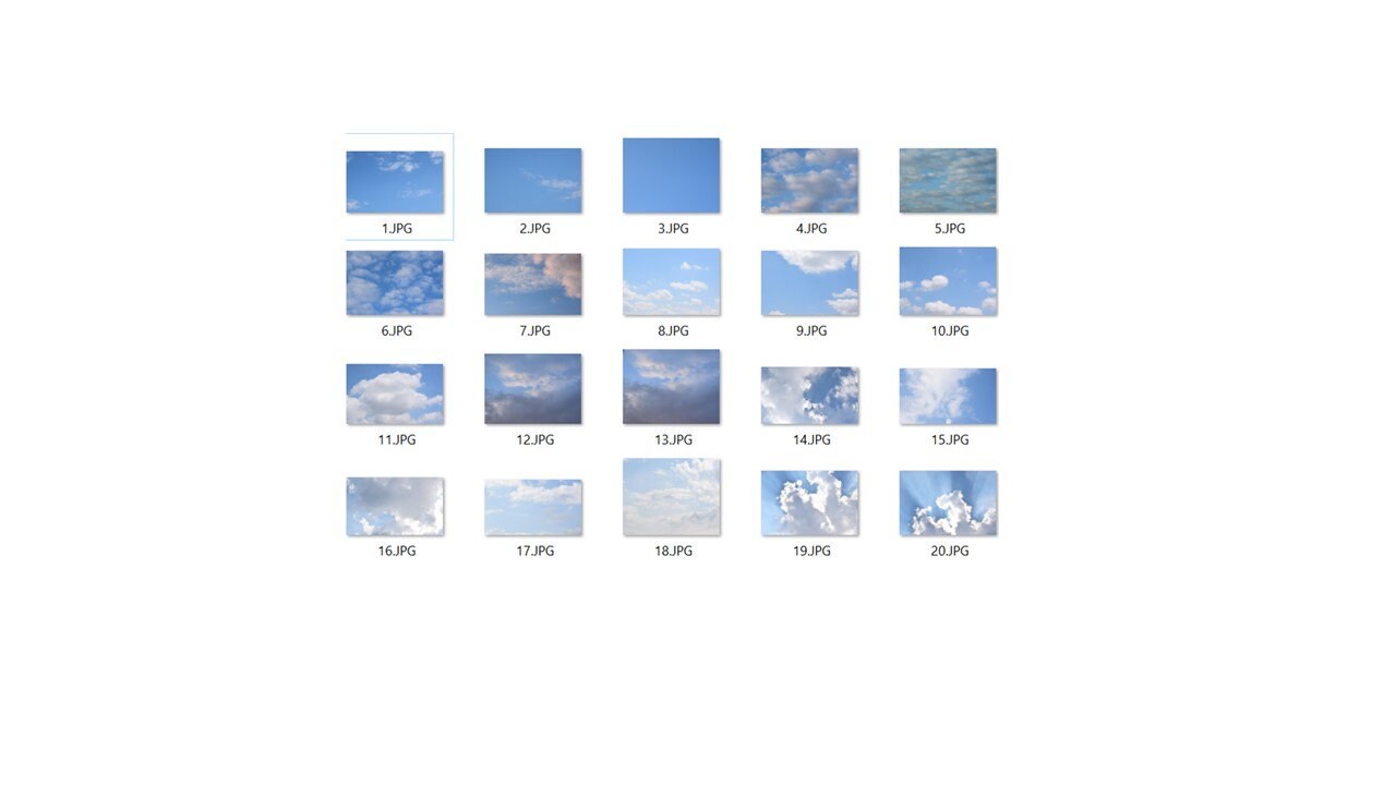 20 Blue Sky Overlays Blue Sky Beach Sky Overlays Clouds | Etsy