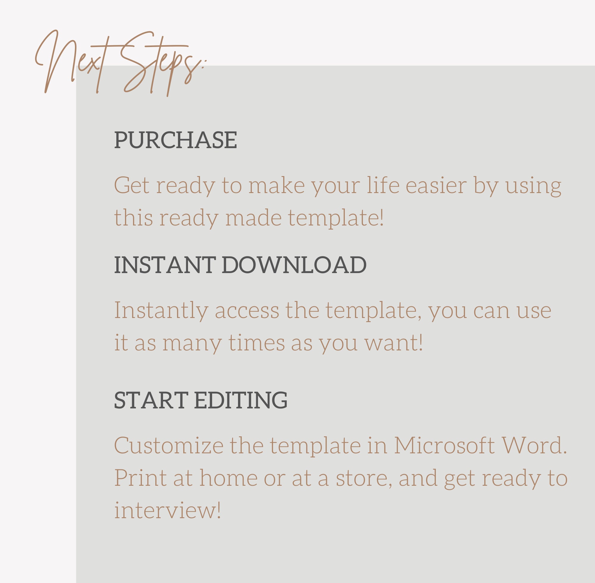 Microsoft Word Basic, Simple, Professional, Clean Resume CV Template ...