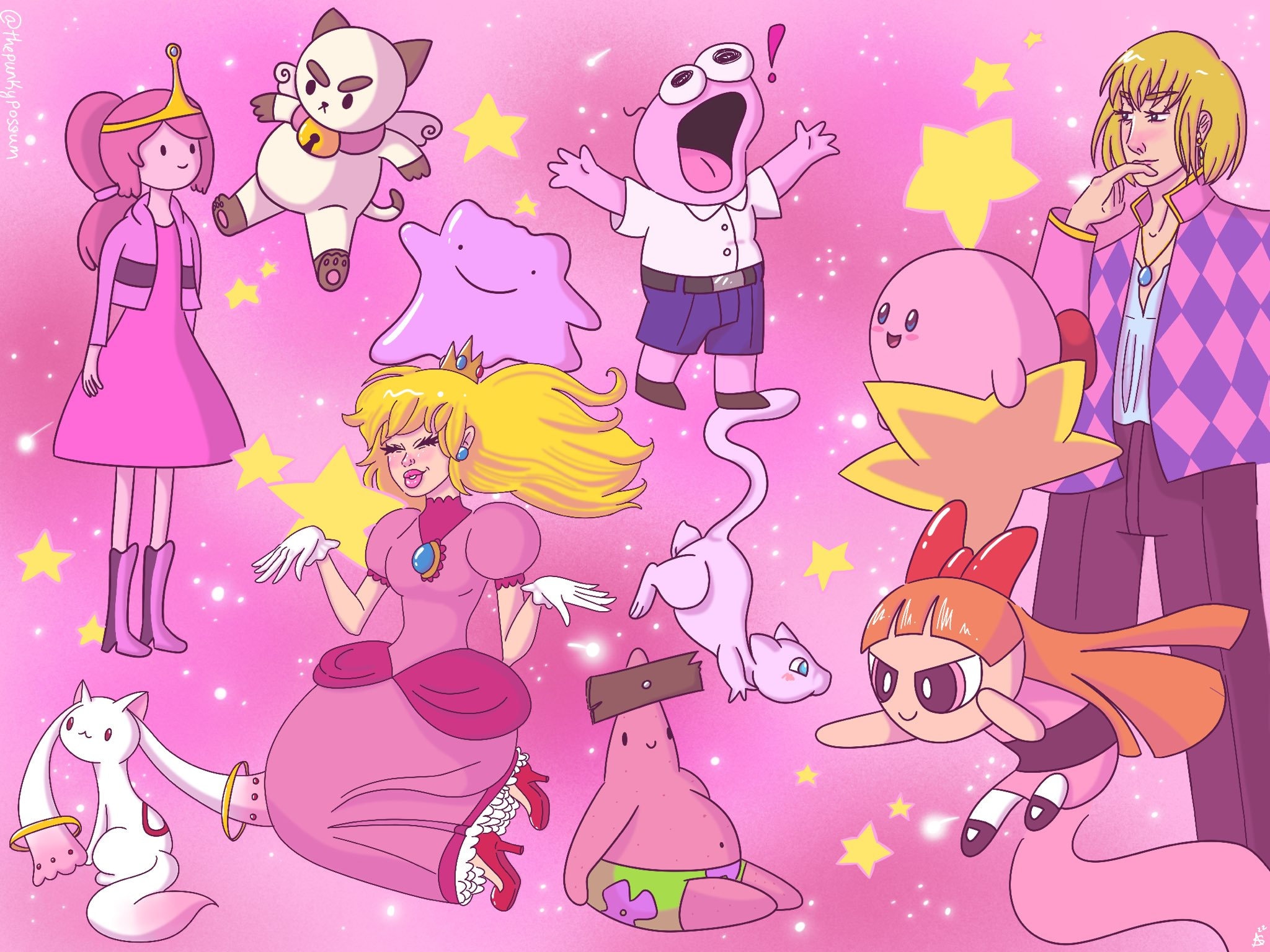 Pink Characters - Etsy