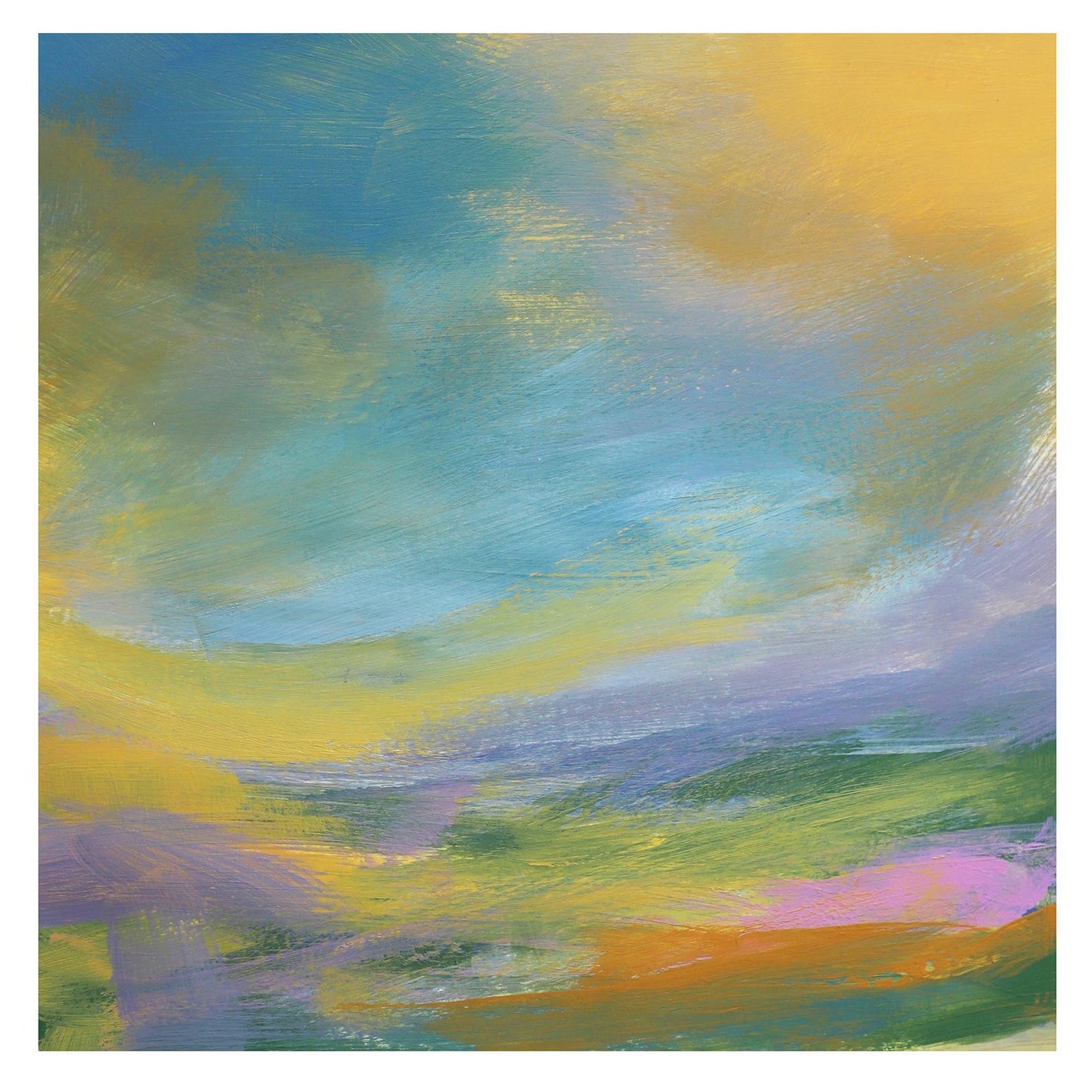 True Colours Abstract Landscape Art Print - Etsy