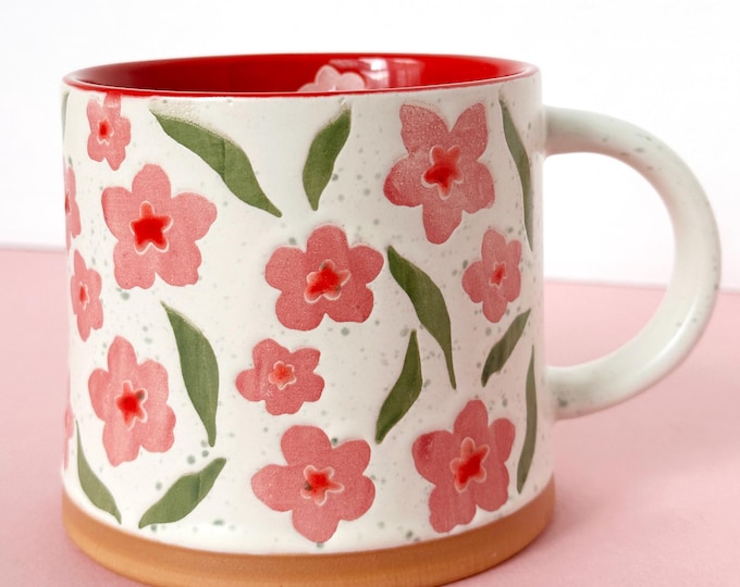 Hand-painted Spring Garden Flower Mug Garden Tea Party Cup All-over ...