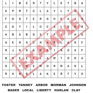 Texas Ghost Towns Word Search Puzzles: Large Print With Grid Easy PDF ...