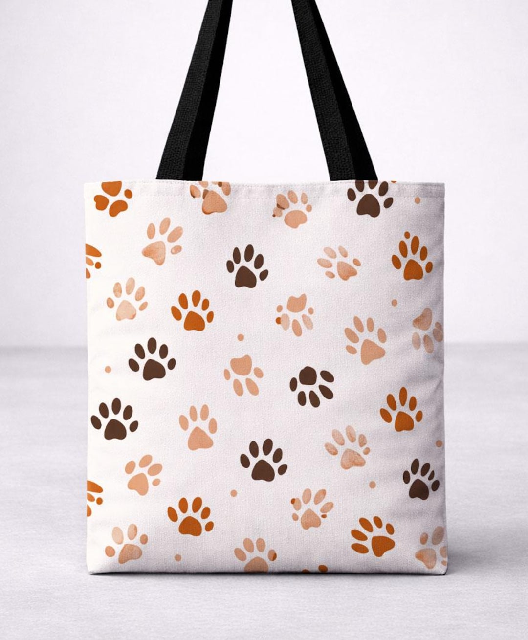 Dog Paw Prints Tote Bag | Minimalist Pet Lover Pattern Purse | Gift for ...
