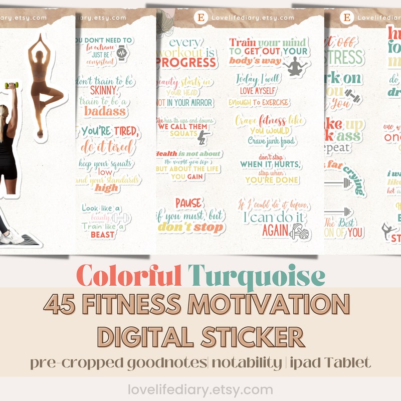 Workout Stickers - Etsy