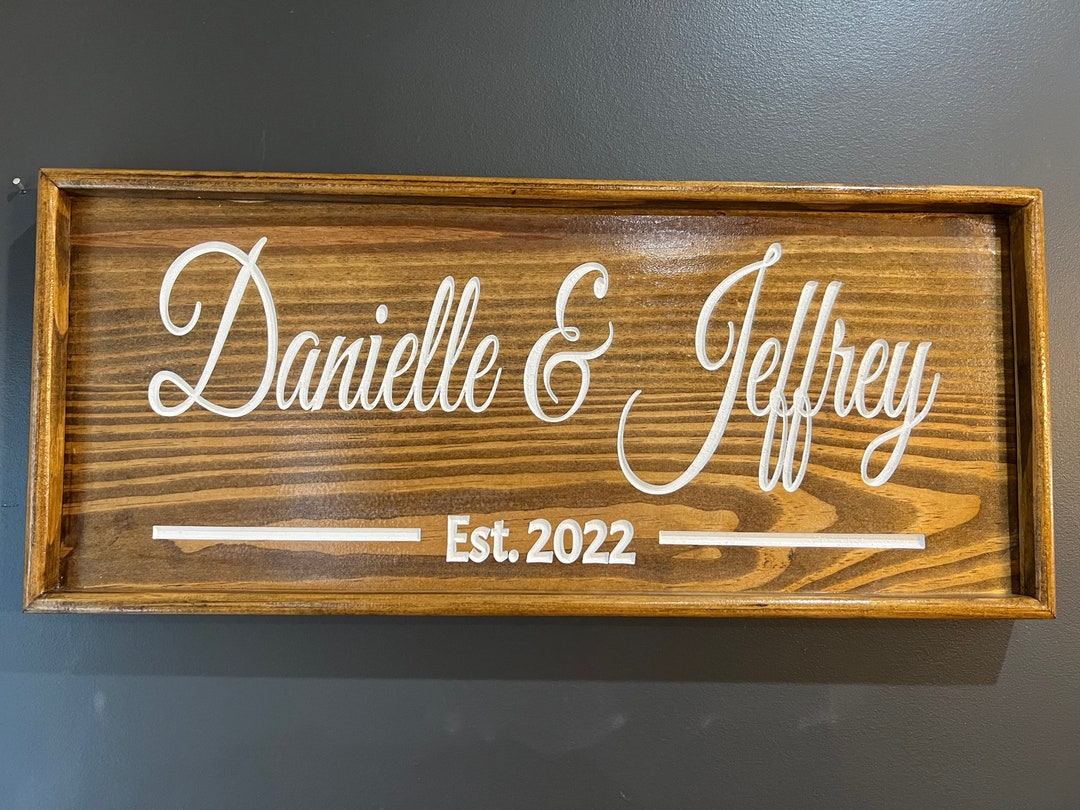 Custom Engraved Wedding Sign | Wedding Sign Board| Perfect Wedding Gift ...