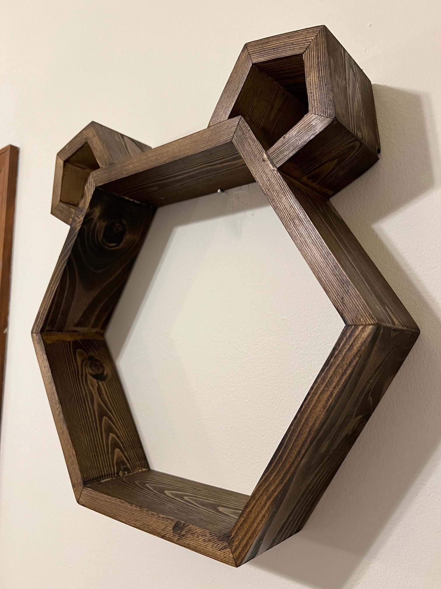 Wooden Bear Head Shelf - Etsy