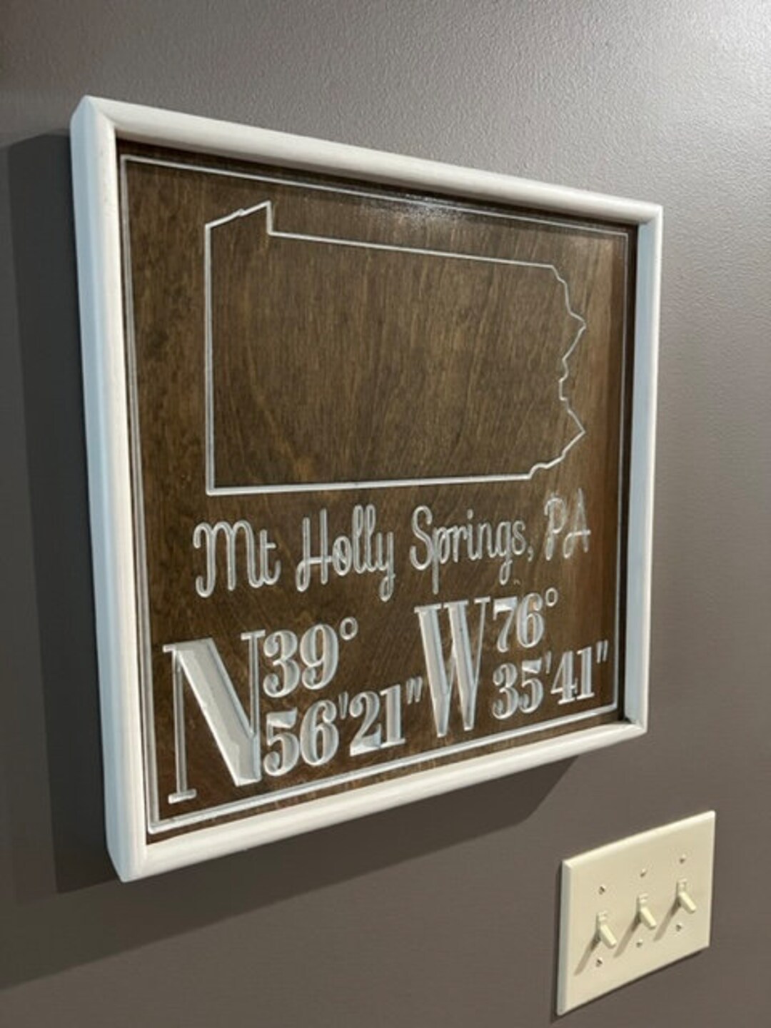 Personalized Wooden GPS Coordinates Sign | Perfect Housewarming Gift ...