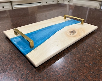 Mountain River and Forest Wood and Epoxy Serving Tray - Etsy